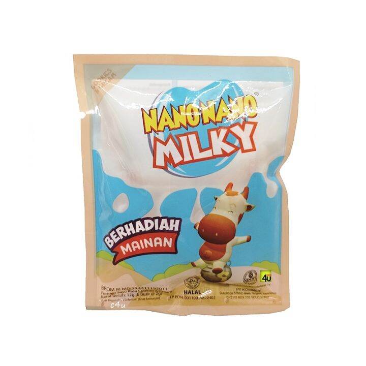 Nano Nano MILKY - Permen Susu COOKIES & CREAM - 1 SACHET Isi 6 butir ...