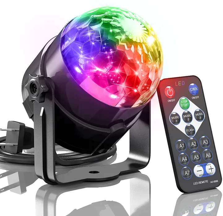 Sound SENSOR Activated Party Lights with Remote Control Dj Lighting ...