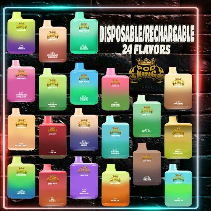 jyel12371jwz POD KING 5000 PUFFS DISPOSABLE/RECHARGEABLE | Lazada PH