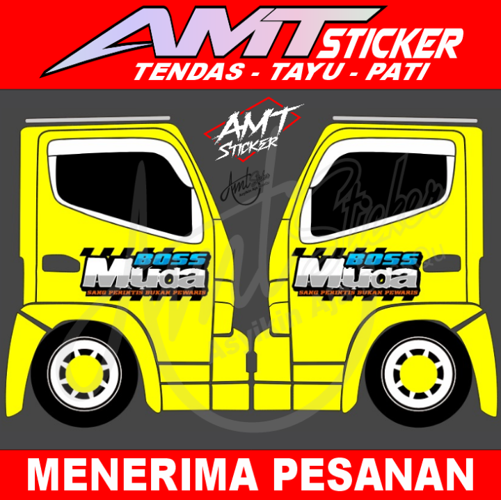 Stiker Pintu Samping Truk - Sticker Boss Muda Truck Canter - Bisa ...