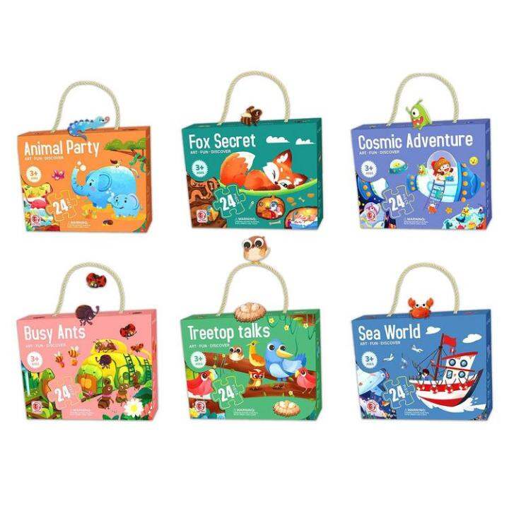Children Learning Puzzles 22 Types of Colorful Paper Puzzles Preschool ...