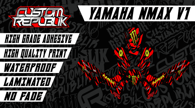 Yamaha Nmax V1 Monster Decals Set (Red) | Lazada PH