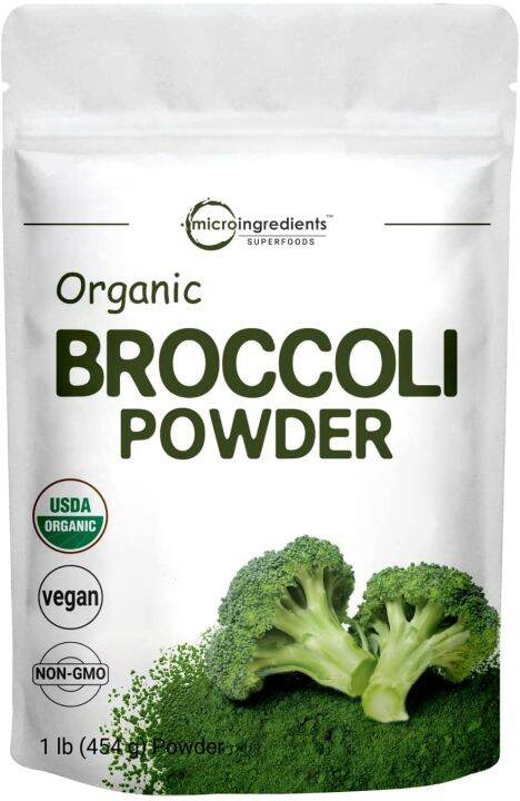 Micro Ingredients Organic Broccoli Powder, 1 Pound, Freeze Dried ...