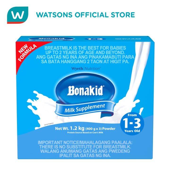 BONAKID Stage 3 Powdered Milk Drink for Children 1 to 3 years old 1.2.kg | Lazada PH