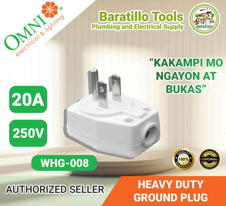Omni Heavy Duty Ground Plug 20A - WHG-008 | Lazada PH