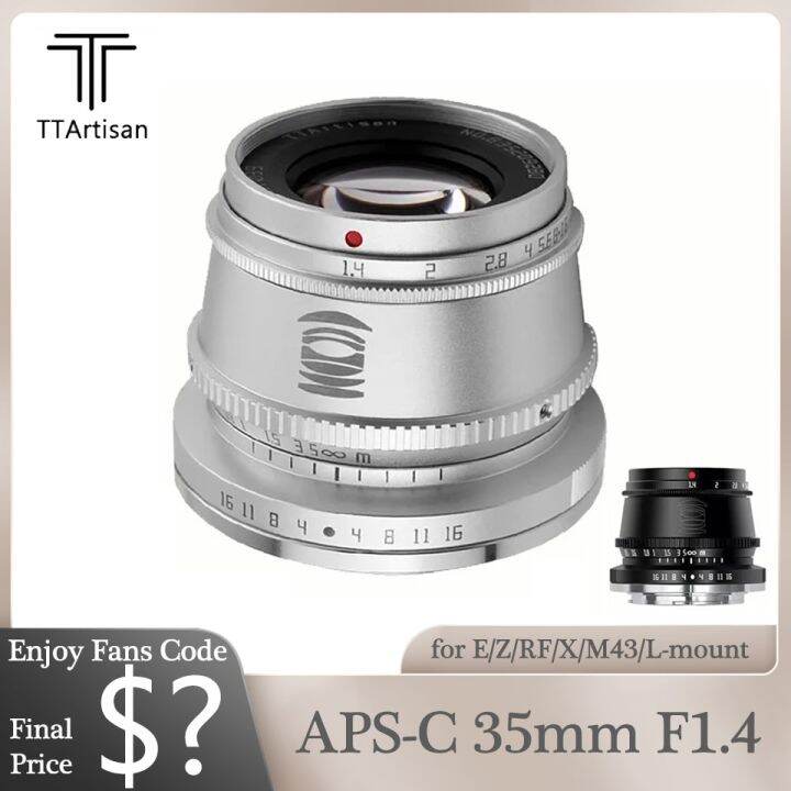 Ttartisan APS-C 35มม. F1.4โฟกัสด้วยตนเองกล้องไร้กระจกเลนส์สำหรับ Sony มาโคร A5000 X-T100แคนนอน ...