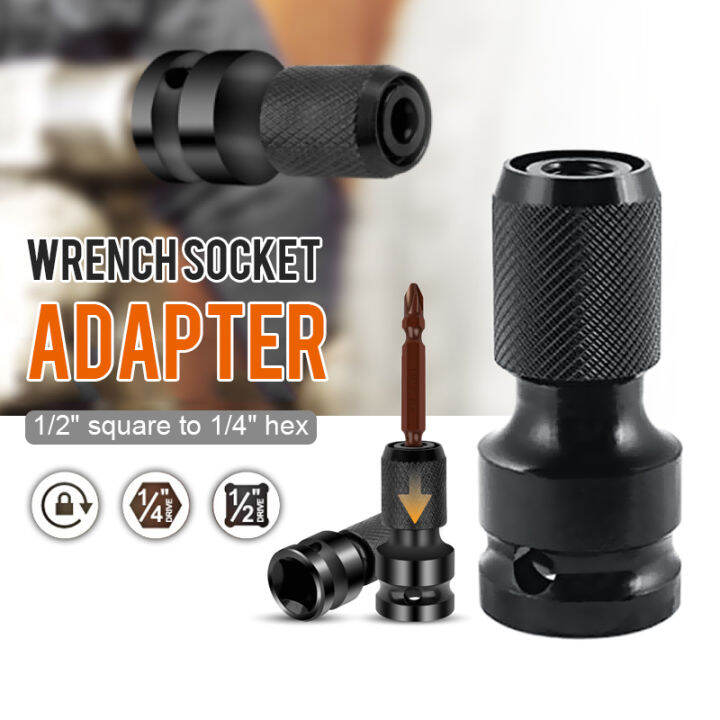 1 2 Inch Impact Adaptor Wrench Expansion Joint Hex Shank Socket Adapter Hex Shank Socket Adapter