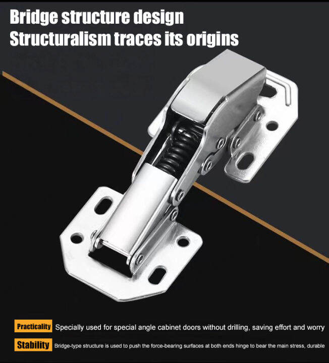 vivistyle Non-drilling Silent Hinge Repair Kit/Bridge-type frog hinge ...