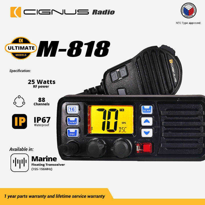 Cignus M-818 Marine Band Base Radio | Lazada PH