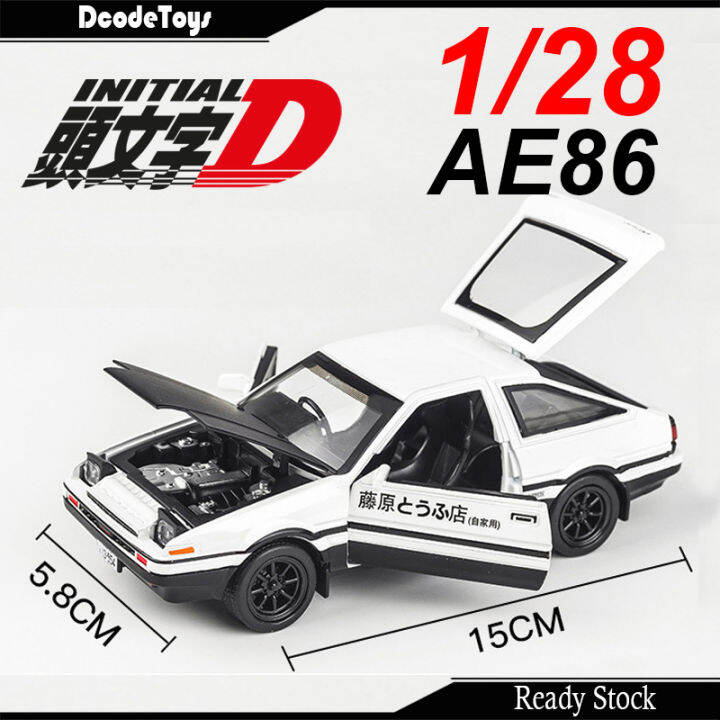 Toyota AE86 Trueno 1/28 Initial D die-cast model collection 头文字D 1:28 ...