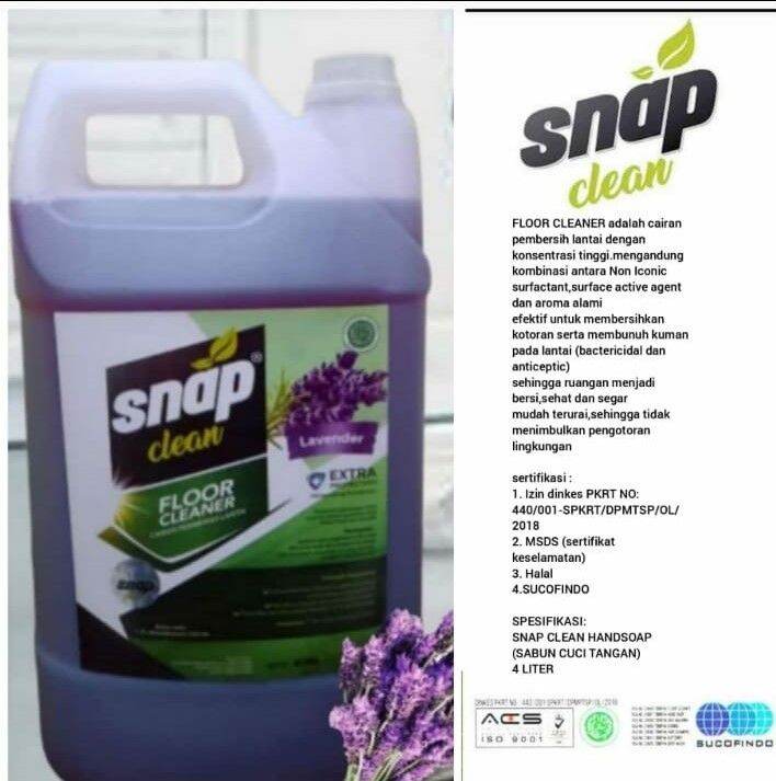 FLOOR CLEANER / CAIRAN PEMBERSIH LANTAI MERK SNAPCLEAN AROMA LAVENDER ...