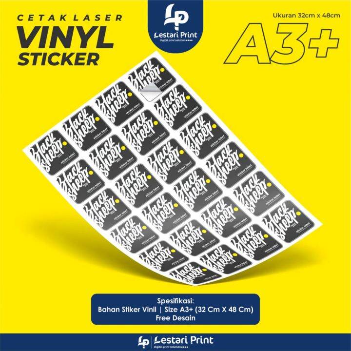CETAK STIKER VINIL | A3+ (32CM X 48CM) | DESAIN CUSTOM | FREE DESAIN | LESTARI PRINT | Lazada ...
