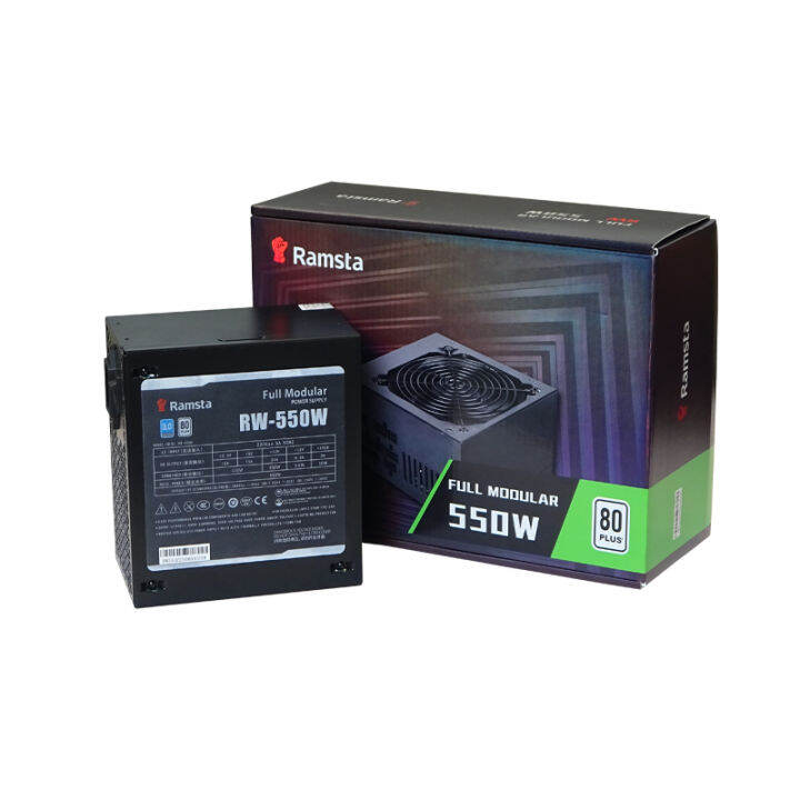 PSU | Ramsta Full Modular 550W 80+ RW-550 True Rated Power Supply Unit | Lazada PH