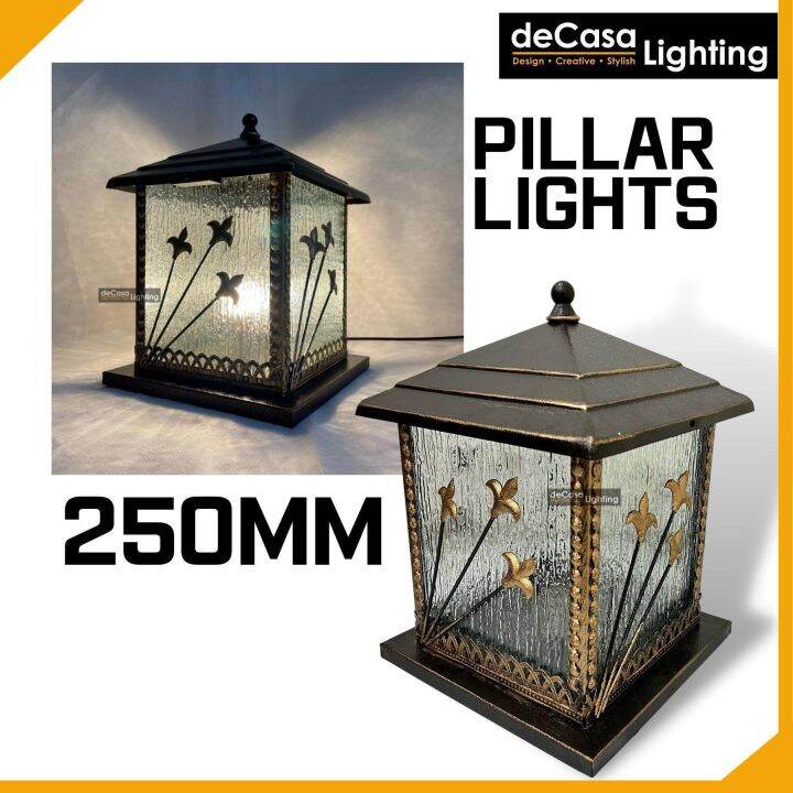 250MM Outdoor Pillar Lights House Lightings Outdoor Gate Lamp Decasa ...