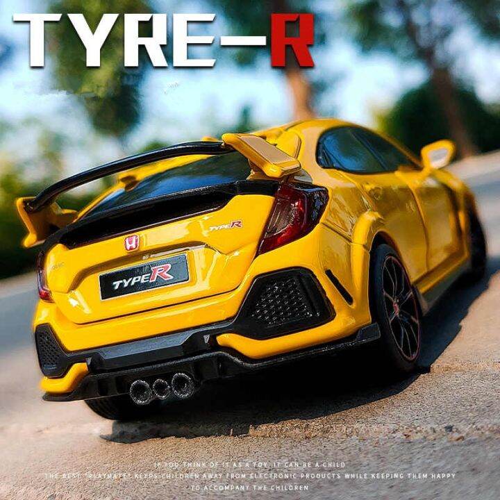 1/32 HONDA Civic Type R FK8รถโลหะผสมโมเดลของเล่นโลหะหล่อขึ้นรูปโมเดลรถ ...