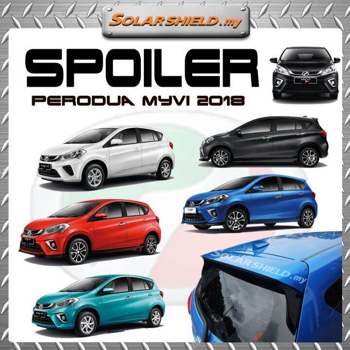 Perodua Myvi 2018 8.5" Spoiler With Paint (Glittering Silver) | Lazada