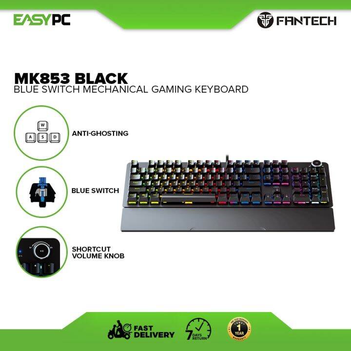 ※Fantech MAXPOWER MK853 Mechanical Gaming Keyboard BlackPink - BLUERED ...