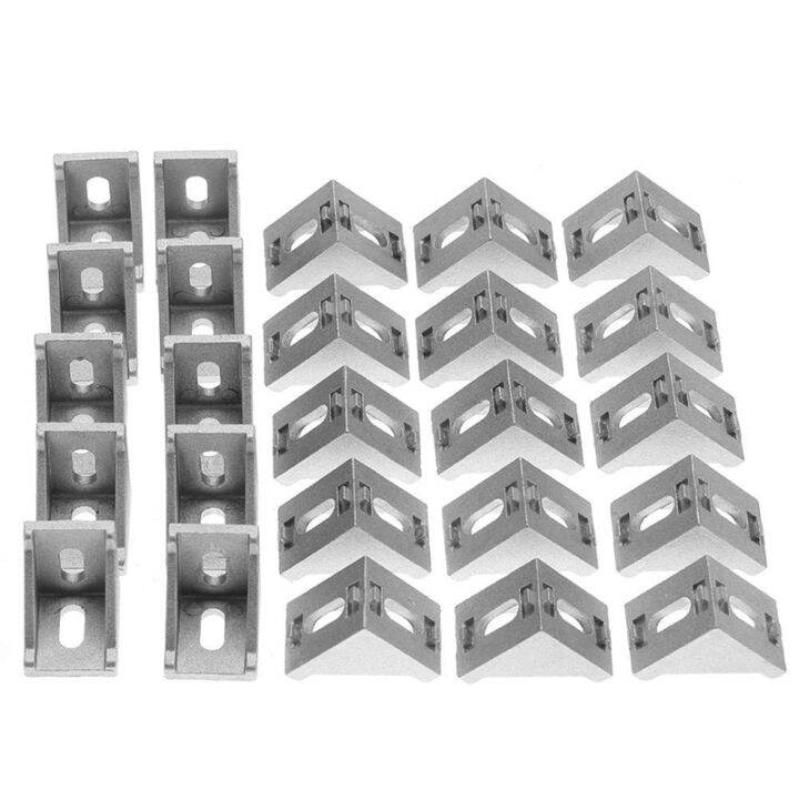20Pcs 4040 Aluminum Corner Brackets Corner Fitting Angle 40 X 35 ...