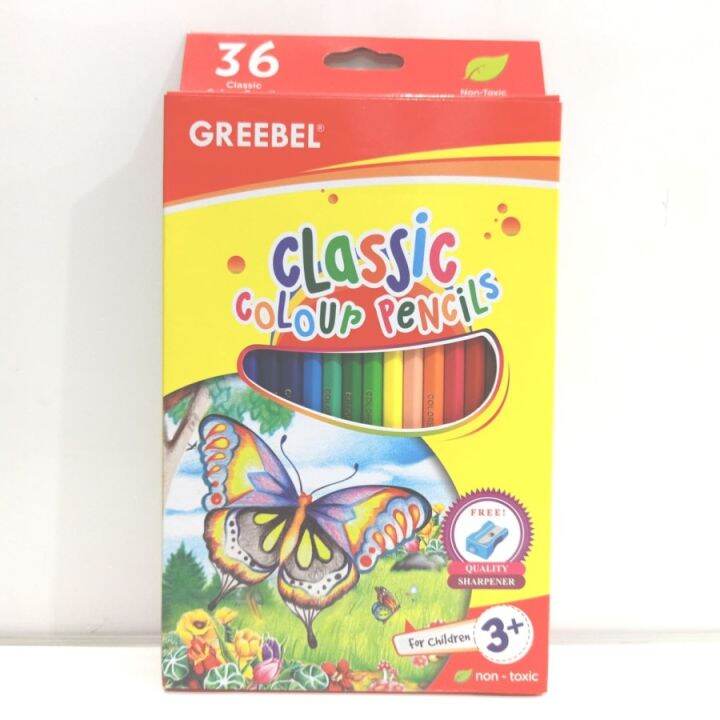 Pensil Warna GREEBEL 36 Panjang Classic Colour Pencils Color Pencil ...