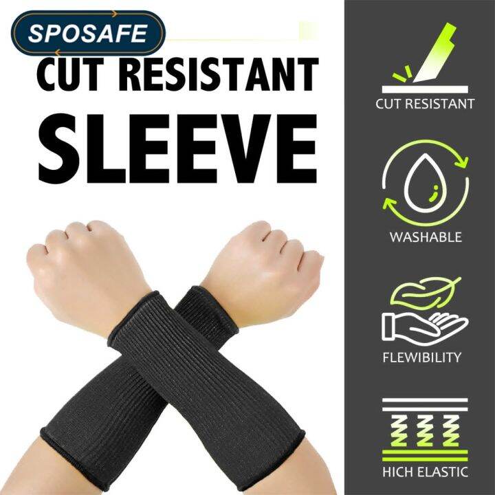 SPOSAFE 1Pair level 5 anti-cut resistant arm sleeves resistant Anti ...