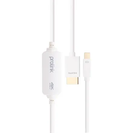 Prolink Mini DP Plug to HDMI A Plug 4K Cable 2 m White (MP415) | Lazada ...