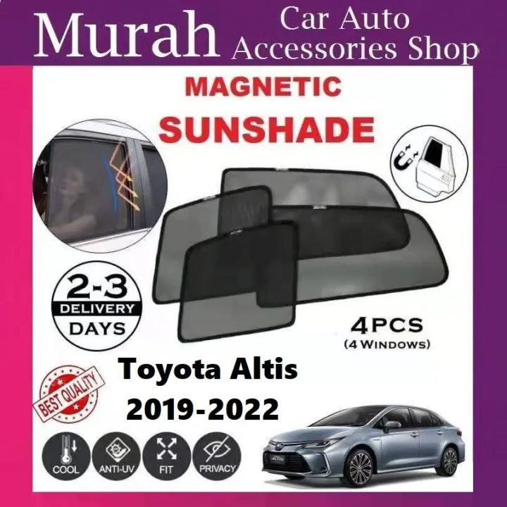 Toyota Altis 2019-2022 Strong Magnetic Sunshade [4 pcs] | Lazada