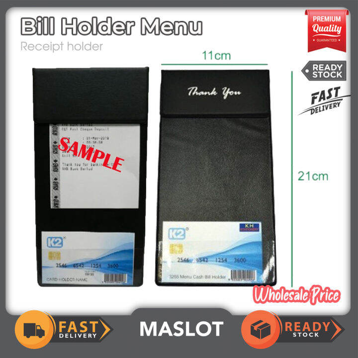 K2 3266 PVC Menu Cash Bill Holder 3266 / Receipt Holder / Bill Holder ...