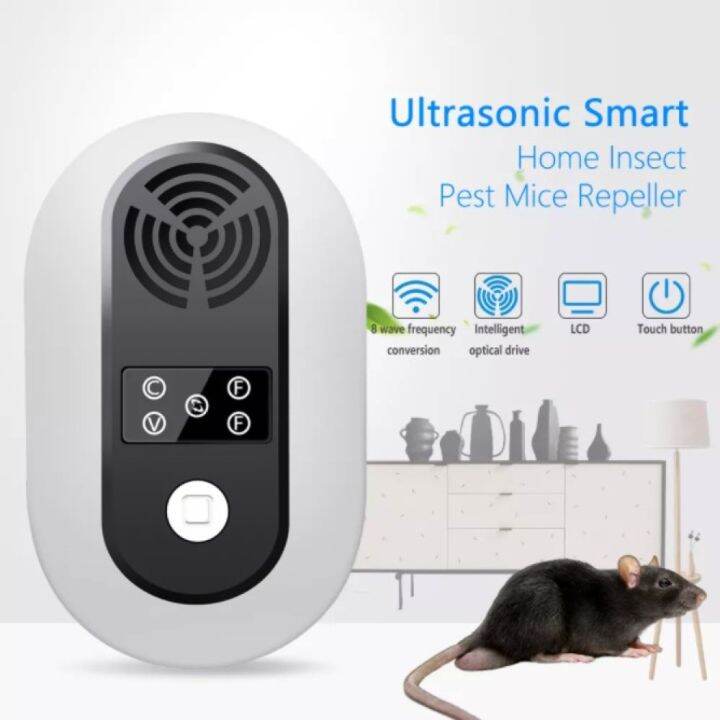 8-Wave Ultrasonic Pest Rat Mouse Mosquito Cockroach Repeller Kawal ...