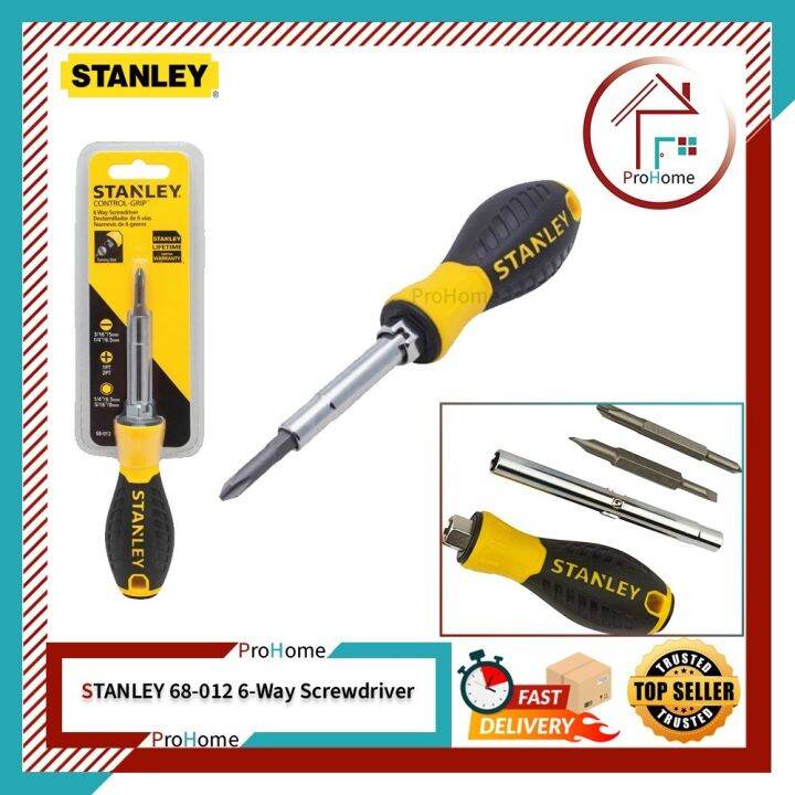 ProHome88 STANLEY 68-012 6 Way Screwdriver / 6 in 1 Cusion Grip ...