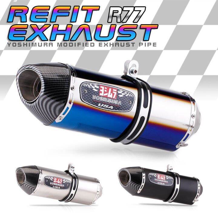 Yoshimura รถจักรยานยนต์อเนกประสงค์2 51มม. ท่อไอเสียที่ปรับเปลี่ยน R77 Db Killer Silencer สำหรับ ...