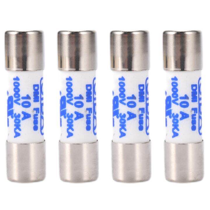 4X Multimeter 10 X 38mm 1000V 10A Cylinder Ceramic Fuse White | Lazada ...