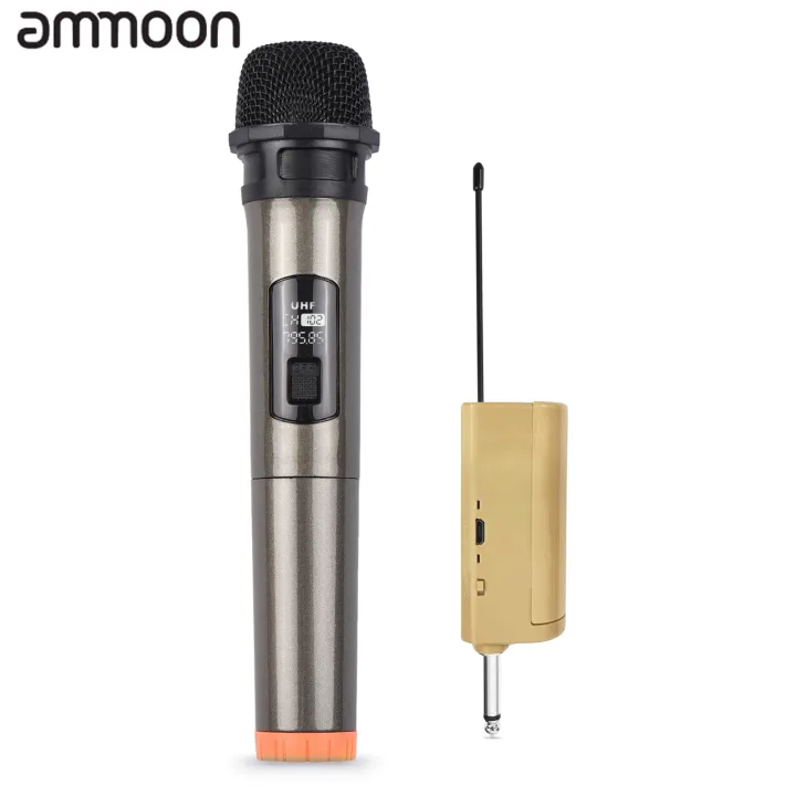 Handheld Wire-less Microphone UHF Dynamic Mic with Portable Mini ...