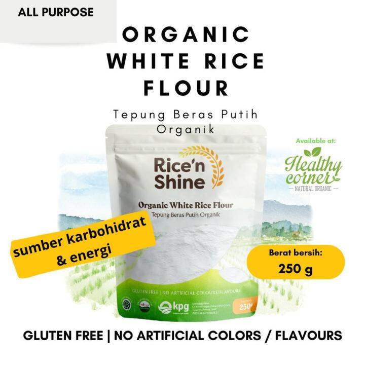 Organic White Rice Flour ( Tepung Beras Putih Organik ) 250 g | Lazada ...