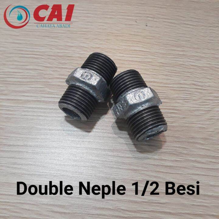 DOUBLE NEPLE - DN - 1/2 INCH - BESI - GALVANIS - DOUBLE NEPEL | Lazada ...