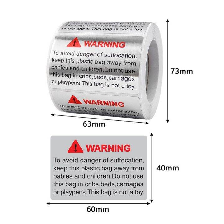 Silver Warning Seal Labels Open This Package Will Cause Extreme ...