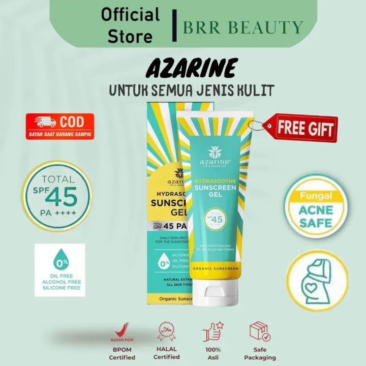 AZARINE SUNSCREEN GEL SPF 45+++ | Azarine Hydrasoothe Sunscreen Gel ...