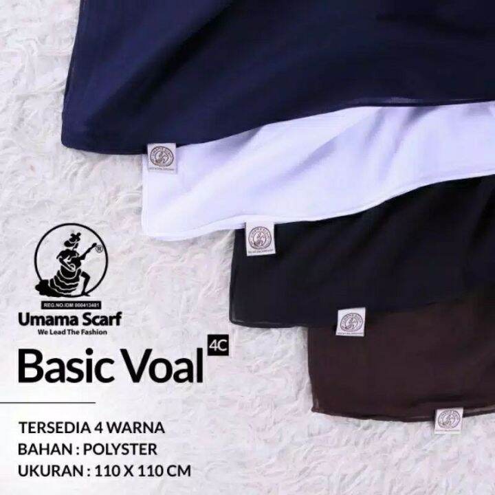 Jilbab Umama Basic Voal Hijab Sekolah Putih , Hitam ,Coklat Pramuka ...