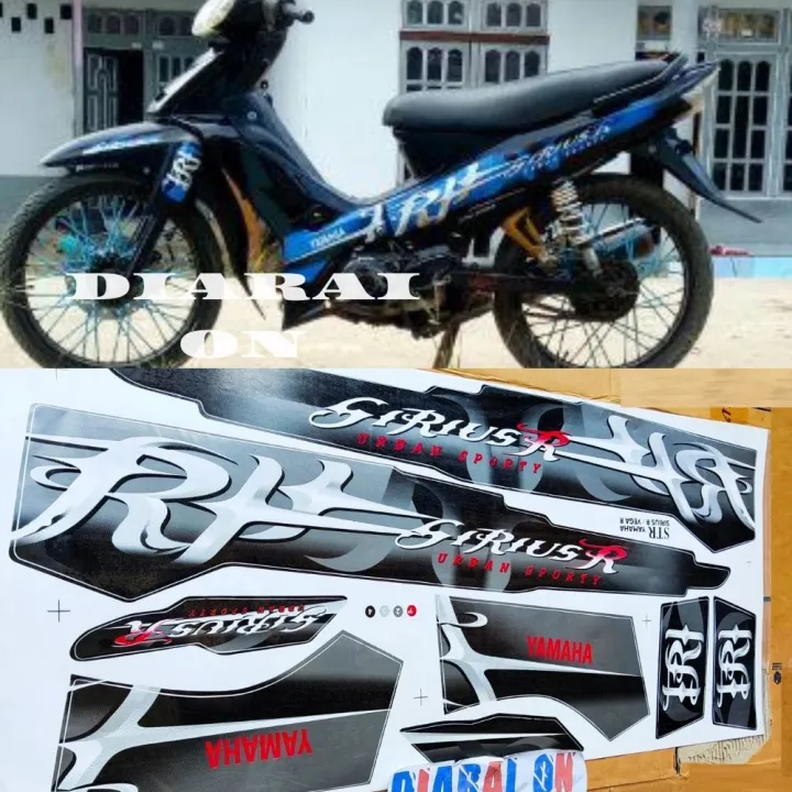 striping Sticker variasi motor Vega R New stiker Vega Sirius Decal Vega ...