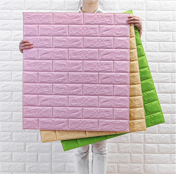 3D Bricks Wallpaper Foam Wall Sticker Korean Fake Bricks Wallpaper ...