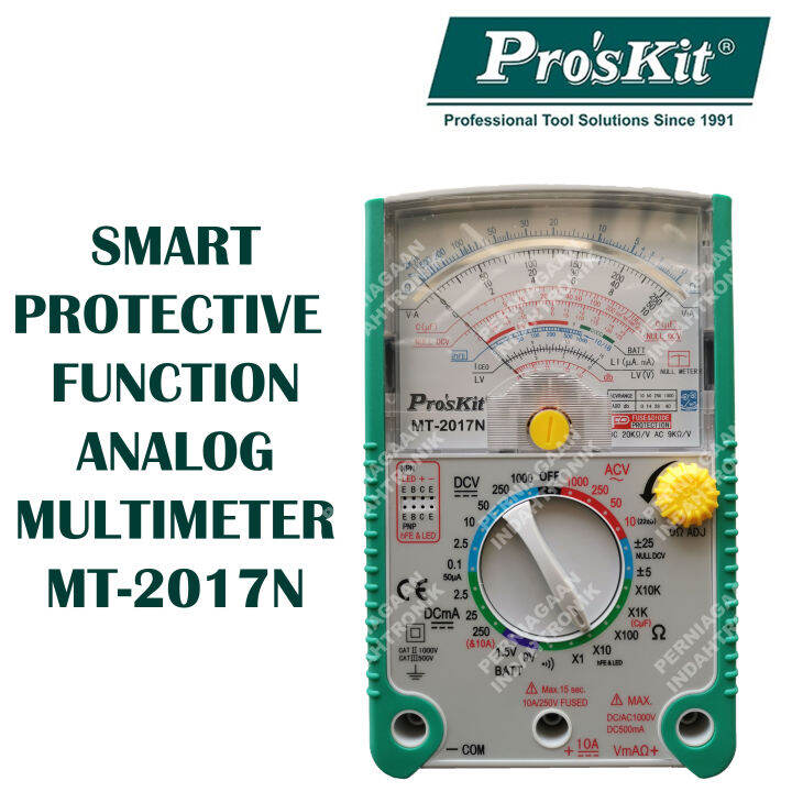Pro'sKit MT-2017N Smart Protective Function Analog Multimeter AC/DC ...