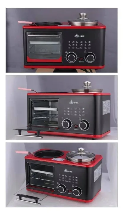 Electric 3 in 1 Household Breakfast machine mini bread toaster baking ...