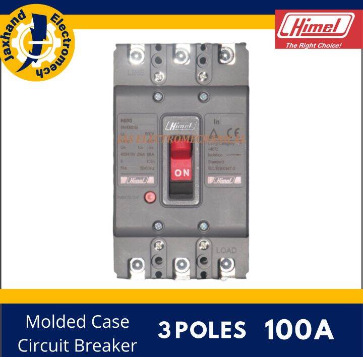Himel Molded Case Circuit Breaker 100A 3poles, AC220V-440V, 50/60Hz, 18 ...