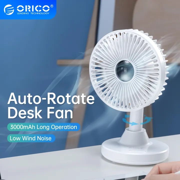 ORICO Smart Desktop Fan 180 Degree Adjust Noiseless Air Cooler 3000mAh ...