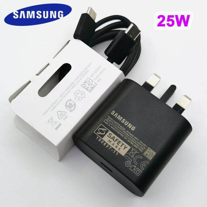 Original Samsung A52 A72 A53 S22 S21 S20 Fe Super Fast Charger 25w Uk