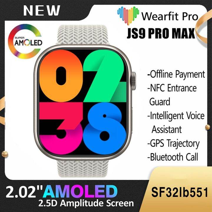 AMOLED Screen Smart Watch JS9 Pro MAX 45mm Series 8 OLED Smartwatch ...