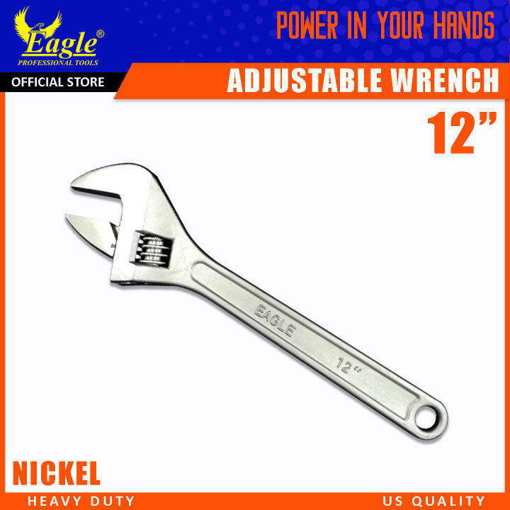 Eagle Adjustable Wrench 12 Inch Nickel | Lazada PH