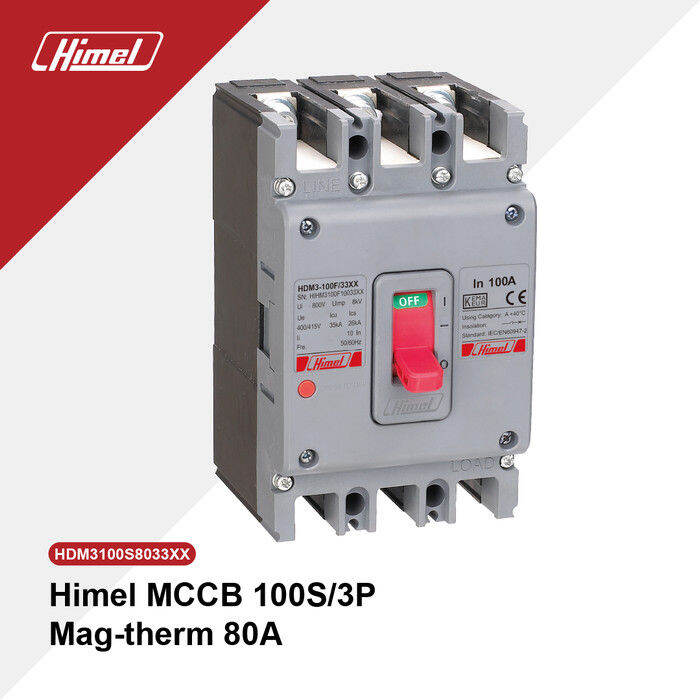 Himel MCCB 100S/3P Mag-therm 80A - HDM3100S8033XX | Lazada Indonesia