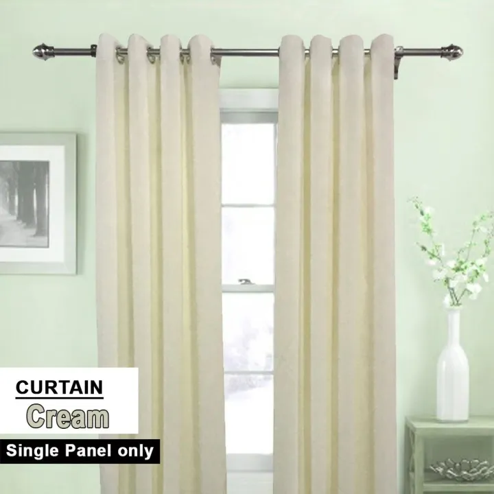 HOME SHAPERS Plain Curtain Single Panel Window Curtains for Living Room ...