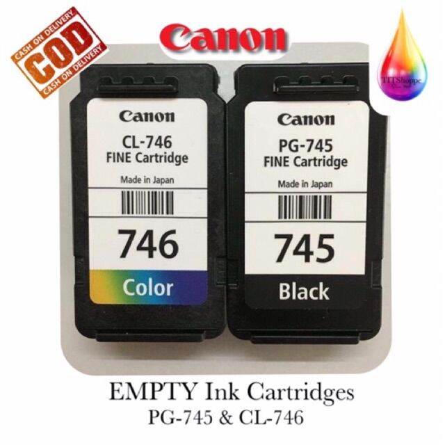 EMPTY/USED Canon PG 745 or CL 746 / PG 645 or CL 646 Ink Cartridge ...