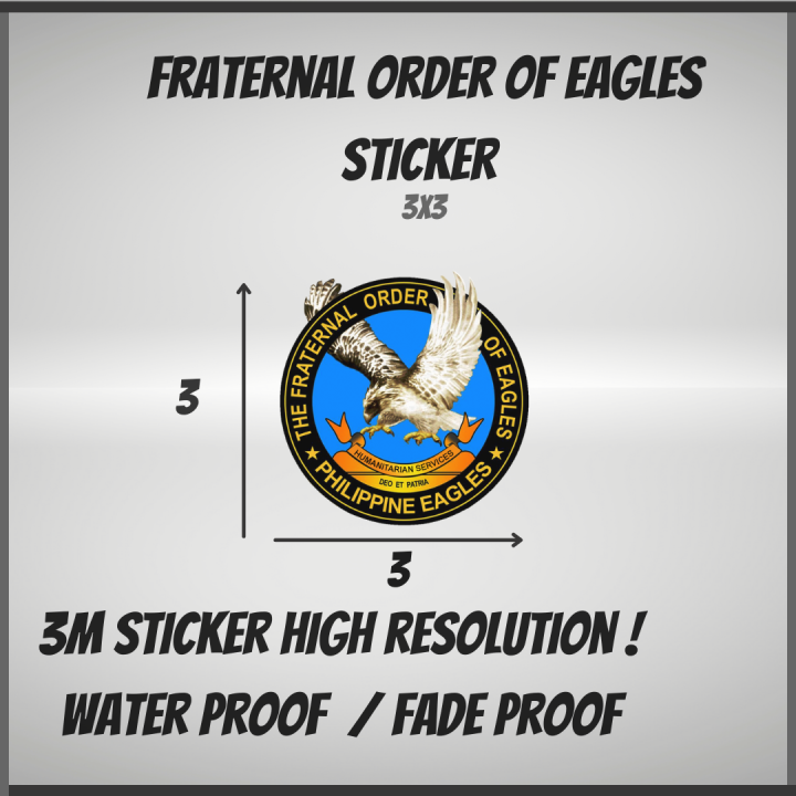 EAGLES CAR STICKER / 3X3 EAGLES STICKER FADE PROOF WATER PROOF / EAGLES ...